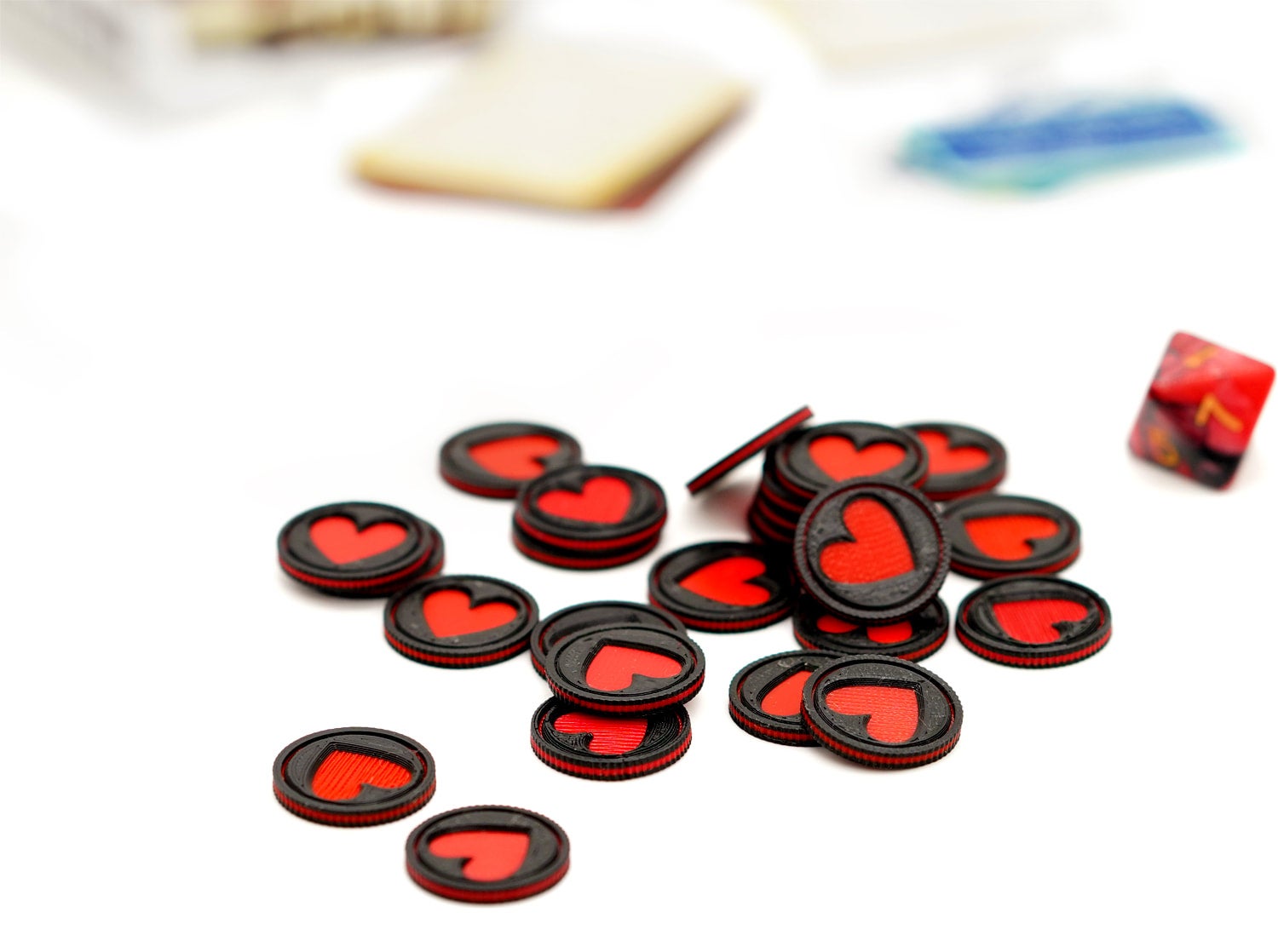 Premium Board Game Heart Tokens | Set of 25 | Burton Design Works